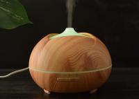 China 400ml Triangle Wood Grain Ultrasonic Humidifier Aroma Diffuser Led Light for sale