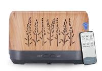 China USB Flame Wood Grain Essential Oil Air Diffuser Atomizer With Remote Control for sale