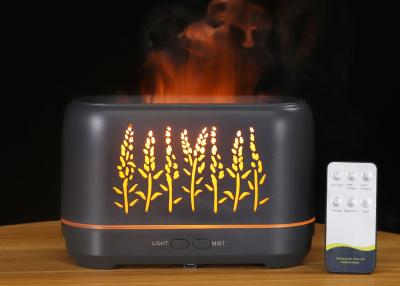 China USB Flame Wood Grain Essential Oil Air Diffuser Atomizer With Remote Control for sale