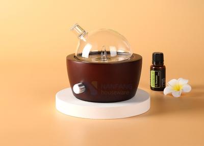 China Glass Wood Grain Waterless Air Aroma Diffuser Electric Scent Nebulizer Usb Ultrasonic for sale