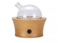 China Glass Wood Grain Waterless Air Aroma Diffuser Electric Scent Nebulizer Usb Ultrasonic for sale