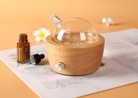 China Glass Wood Grain Waterless Air Aroma Diffuser Electric Scent Nebulizer Usb Ultrasonic for sale