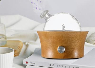China 30ml Waterless Nebulizing Essential Oil Diffuser Us Therapy Beech Wood Glass for sale