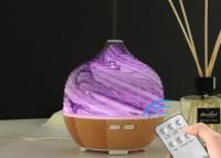 China Remote Control Aroma Essential Oil Diffuse Natural Wood Glass Cool Mist Humidifier With Gift-Box Diffuser for sale