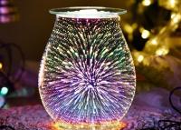 China 400ml 3D Fireworks Glass Electric Wax Melt Warmer Wax Burner Melter Fragrance Warmer For Home Office Bedroom Living Room for sale