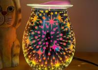 China 400ml 3D Fireworks Glass Electric Wax Melt Warmer Wax Burner Melter Fragrance Warmer For Home Office Bedroom Living Room for sale
