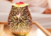 China 400ml 3D Glass Touch Electric Wax Melt Warmer With Dimmable Wax Burner Melter Fragrance for sale
