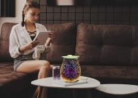 China 400ml 3D Glass Electric Wax Melt Warmer Wax Burner Melter Fragrance Warmer For Home for sale