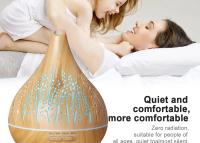 China 400ML Home Portable Woodgrain Ultrasonic Humidifier Essential Oil Aroma Diffuser With Colorful Lights for sale