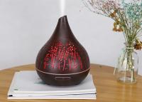 China 400ML Home Portable Woodgrain Ultrasonic Humidifier Essential Oil Aroma Diffuser With Colorful Lights for sale