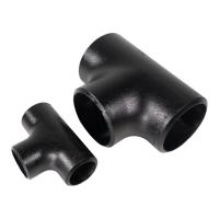 China Round Carbon Steel Black Mild Pipe Fitting Equal Welded Reducing Tee Seamless for sale