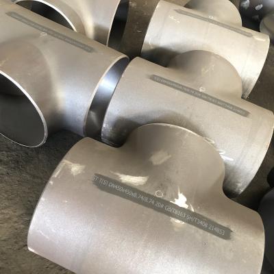China Ansi B16.9 Steel Tee Fitting Stainless A403 Wp304l Straight SCH80S for sale
