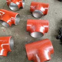 China 2 Inch ASTM A234 WPB Carbon Steel Seamless Equal Tee for sale