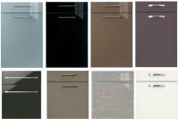 China Villa/Apartment Customized Veneer Color Glossy Kitchen Cabinets Door with Durable Finis for sale