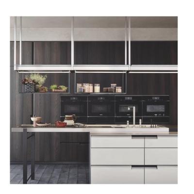 China European Style Villa/Apartment Kitchen Cabinets with Customized Veneer Color Options for sale