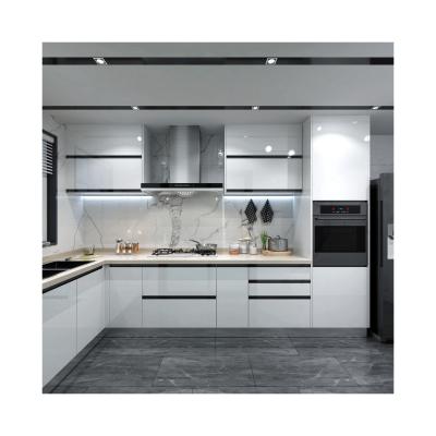 China Modern High Gloss Kitchen Furniture with HDF Door Material and Veneer/Lacquer Finish for sale