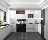 China Modern High Gloss Kitchen Furniture with HDF Door Material and Veneer/Lacquer Finish for sale