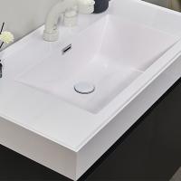 China Hardware YALIG Modern Furniture Bathroom Cabinet with Mirrored Sink and Drawer Slides for sale