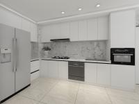 China Upgrade Your Kitchen with Top Veneer and Lacquer Finish Modern White Island Cabinets for sale