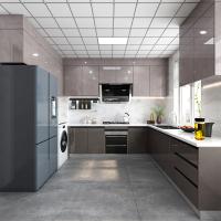China Italian Furniture Smart Kitchen Cabinets with Quartz Stone Countertop and Modular Design for sale