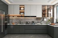 China Doors Shaker Solid Wood Customized Pantry Simple Pvc Multi-Functional Office Kitchen Cabinet for sale