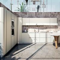 China Glossy Cabinets Wood Kitchen Wooden Furniture Kitchen Cabinet Set for Villa Renovation for sale