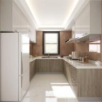 China Blum Drawer Accessories for 2022 Gray Kitchen Cabinet in Modern Villa Renovation for sale
