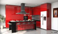 China Modern Design Style Gloss Carcase Material Custom High End Kitchen Cabinet with Blum Hardware for sale