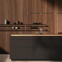 China Smart Wood Lacquer Glossy Melamine Board Kitchen Cabinet Customized Italian Furniture for sale