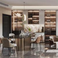 China Smart Wood Lacquer Glossy Melamine Board Kitchen Cabinet Customized Italian Furniture for sale