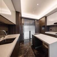 China Smart Wood Lacquer Glossy Melamine Board Kitchen Cabinet Customized Italian Furniture for sale