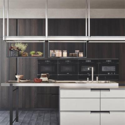 China Blum Hardware European Customized Waterproof Lacquer Kitchen Cabinet for Modern Luxury for sale