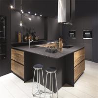 China Customizable Luxury Alibaba Kitchen Cabinet with Drawers Melamine Board Material for sale