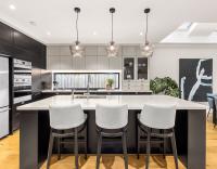 China Plywood Carcase Modern Kitchen Furniture Cabinets Design with Exquisite Workmanship for sale