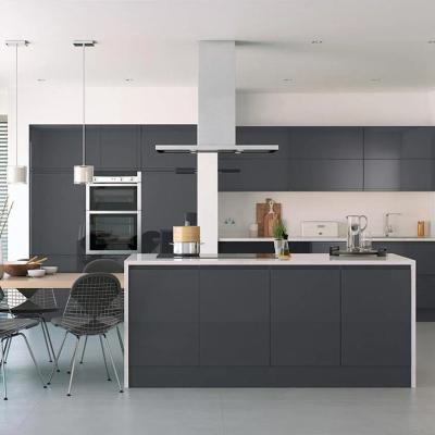 China Custom Matte Cabinet Furniture for End Luxury Villa Modern Design Solid Wood Flat Pack for sale