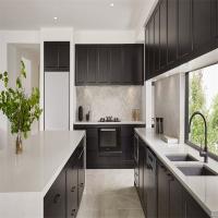 China Customized Veneer Color Wooden Kitchen Cabinet Cupboard for Modern Italian Kitchens for sale