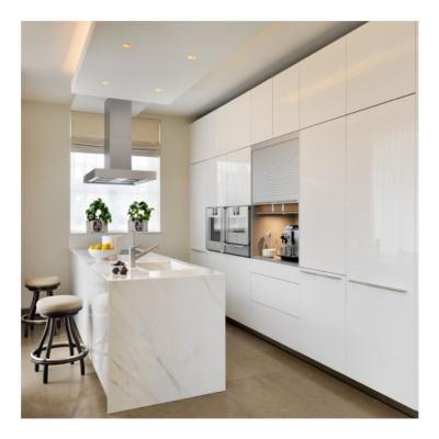 China Modular Kitchen Cabinets 2024 Customized Veneer Color for Modern Wooden Luxury Kitchen for sale
