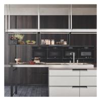 China Modular Kitchen Cabinets 2024 Customized Veneer Color for Modern Wooden Luxury Kitchen for sale