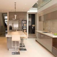 China European Style Kitchen Cabinet Latest Perfect Workmanship Lacquer Surface Treatment for sale