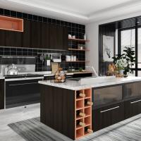 China Advantageous Waterproof Fireproof European Villa Style White Shaker Kitchen Cabinets for sale