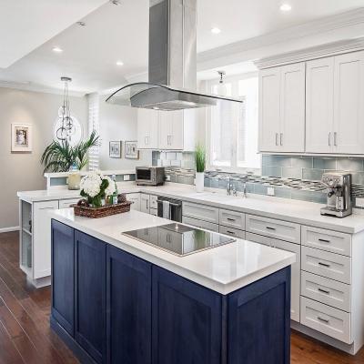 China YALIG Custom Shaker Kitchen Cabinets with Smart Design and Flat Edge Countertop Edging for sale