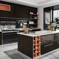 China Good-looking Italian Kitchen Cabinet Set Furniture for Villa/Apartment Door Material for sale