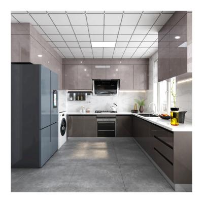 China Modern Style Modular Material Kitchen Cabinet for Villa Renovation for sale