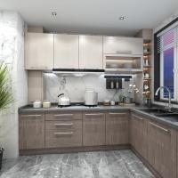 China 2022 Modern Style PVC Thermofoil Finished Kitchen Cabinet for Luxury Kitchen Design for sale