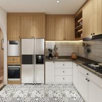 China 2022 Modern Style PVC Thermofoil Finished Kitchen Cabinet for Luxury Kitchen Design for sale