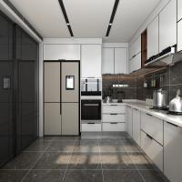 China 2022 Modern Style PVC Thermofoil Finished Kitchen Cabinet for Luxury Kitchen Design for sale