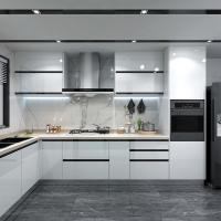 China White Wooden Cabinet Sets for Renovation of Old Kitchen Modern Design Custom Cabinets for sale