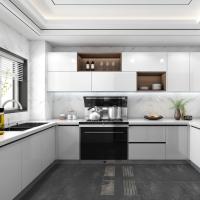 China Complete Wooden Kitchen Cabinet in Modern Design Style with Veneer and Lacquer Finish for sale