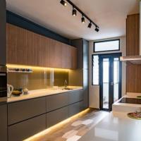 China Highly ODM/OEM Blum Hardware Luxury Modern Design Waterproof Kitchen Cabinet Set for sale