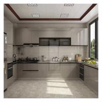 China Custom Modular Kitchen Cabinets with Glossy Paint-Free Design and Shaker Door Panel for sale